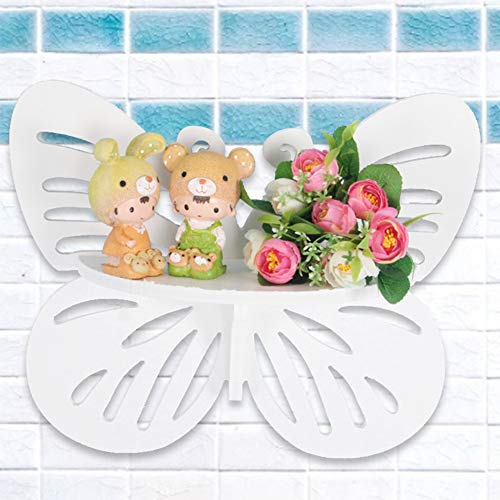 GOTOTOP Floating Wall Shelves, Butterfly Shape Storage Rack Wall Shelf Rural Style Decorative Floating Shelves for Bedroom Living Room Home Office Decoration, 13 x 4.72 x 10.63in