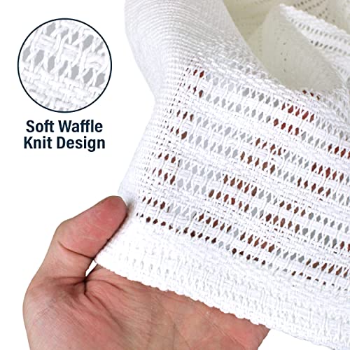 White Waffle Weave Soft Lightweight Queen Size Bed Blanket, 90x90in - 100% Cotton, Travel Blanket, Throw Blanket for Sofa, Bed, Couch
