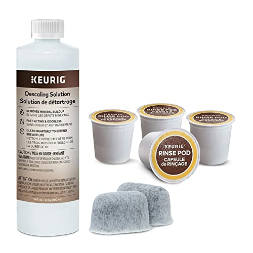 Keurig K-Mini Single-Serve Coffee Maker (Black) Bundle with 3-Month Brewer Maintenance Kit and 12-Ounce Double Wall Stainless Steel Tumbler (3 Items)