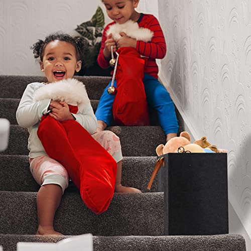 Stair Basket with Leather Handle for Carpeted Stairs, Staircase Basket with Collapsible Baffle for 16โโ wooden stairs, Foldable Basket Organizer for Office Home stairway in tidy and Storage