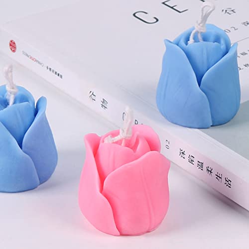 2 Pieces 3D Silicone Candle Mold Tulip Flower Candle Mold for Candle MakingĀ Handmade Silicone Soap Mold for Handmade Plaster Craft Soap Making Home Decorating Ornaments