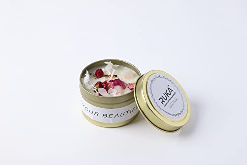 Luxury Scented Aromatherapy Candle with Essential Oil for Stress Relief, Smoke-Free Strong Fragrance Long Lasting Candles for Bath Home 100% Cotton Wick, Natural Soy Wax (4Pcs Gift Set)