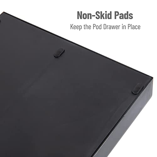 Mind Reader Anchor Collection, 2-Drawer Single Serve Coffee Pod Drawer, 24 Coffee Pod Capacity, Compatible with Keurig Mini Series, Countertop Organizer, Coffee Machine Base, Black