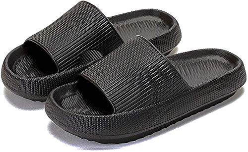 sharllen Cloud Slippers for Women and Men, Pillow House Slippers Massage Shower Bathroom Non-Slip Soft Comfy Thick Sole Platform Quick Drying Open Toe Home Cushion Slide Sandals for Indoor & Outdoor