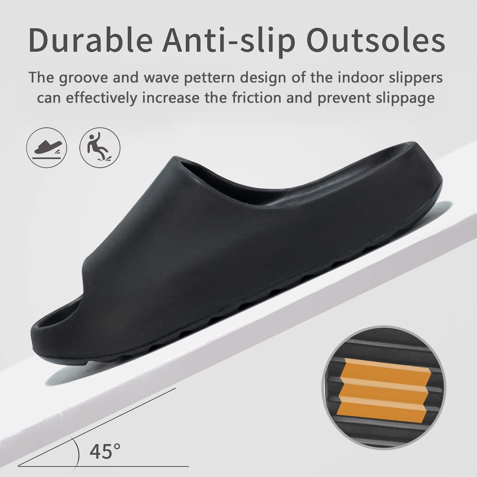 XTJSCBDSH Cloud Slides for Men and Women, Quick Drying Slippers Shoe Open Toe Thick Soft, Platform Slide Sandals Daily Shower Sandals, Non-Slip Bathroom Slippers Summer for Indoor & Outdoor