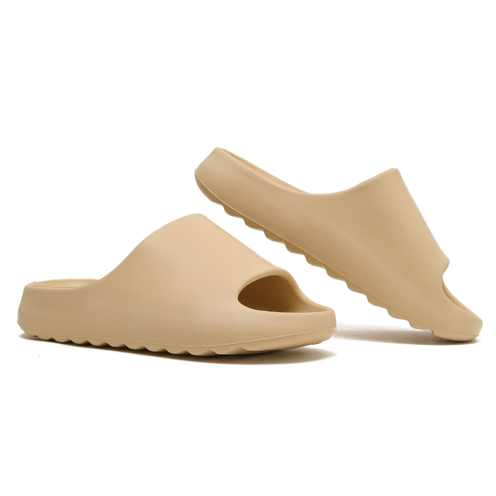 Unisex Pillow Slippers Slides for Women and Men, EVA Comfort Super Soft Quick Drying Rubber Shower Cloud Slides, Lightweight Spa Massage Summer Sandals for Adult Couples Indoor and Outdoor