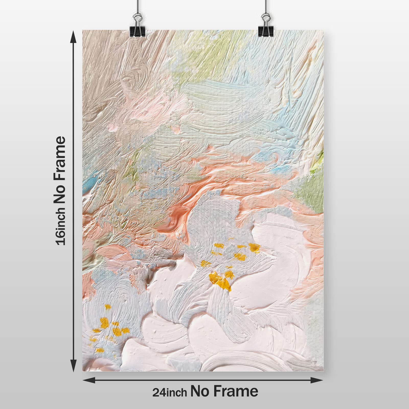 Spreefdian Abstract Painting Wall Art 16x24inch, Frameless Canvas Print for Living Room, Premium Quality, Home Decor Idea, Durable, Fade-Resistant, Office, Bedroom, Kitchen