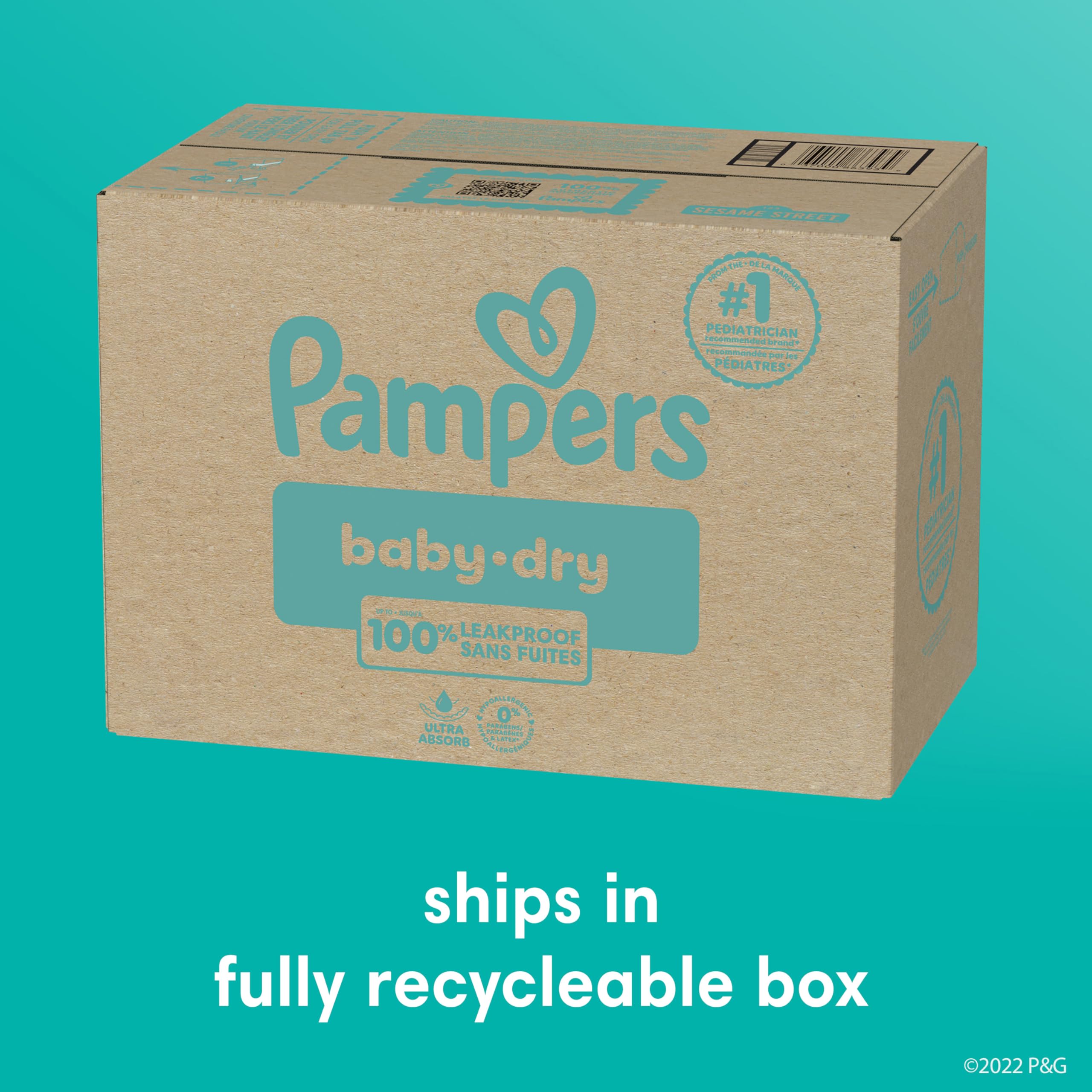 Diapers Size 3, 210 Count - Pampers Baby Dry Disposable Baby Diapers (Packaging & Prints May Vary)
