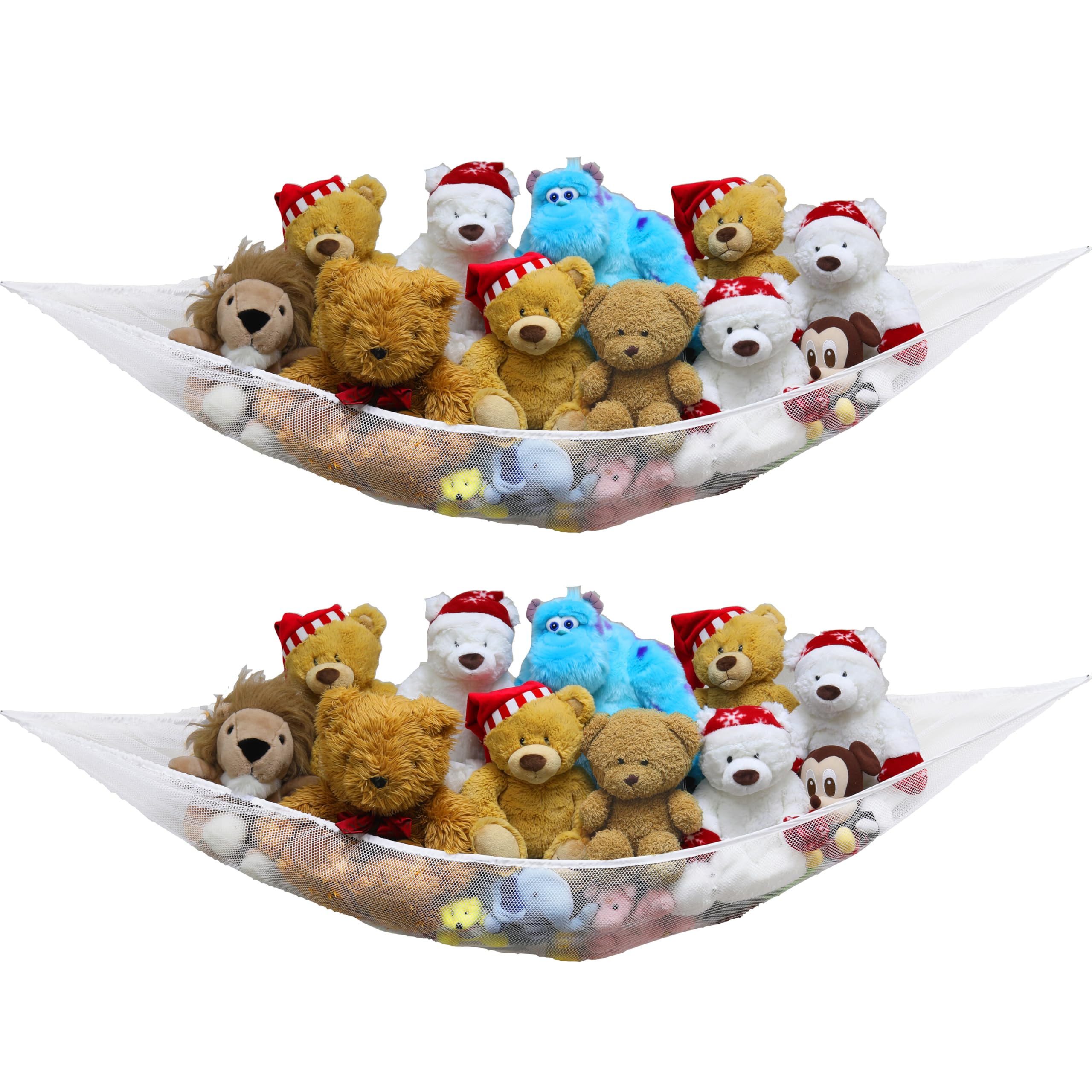 2 PK - Simplehouseware Stuffed Animal Jumbo Toy Storage Hammock