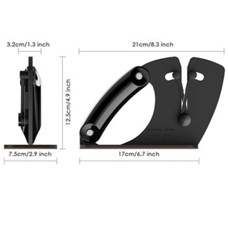 Faridabio Adjustable Angle Knife Sharpener - 2-Stage Handheld Manual Sharpener - Adjustable Sharpening Angles - Repair, Restore & Polish Blades