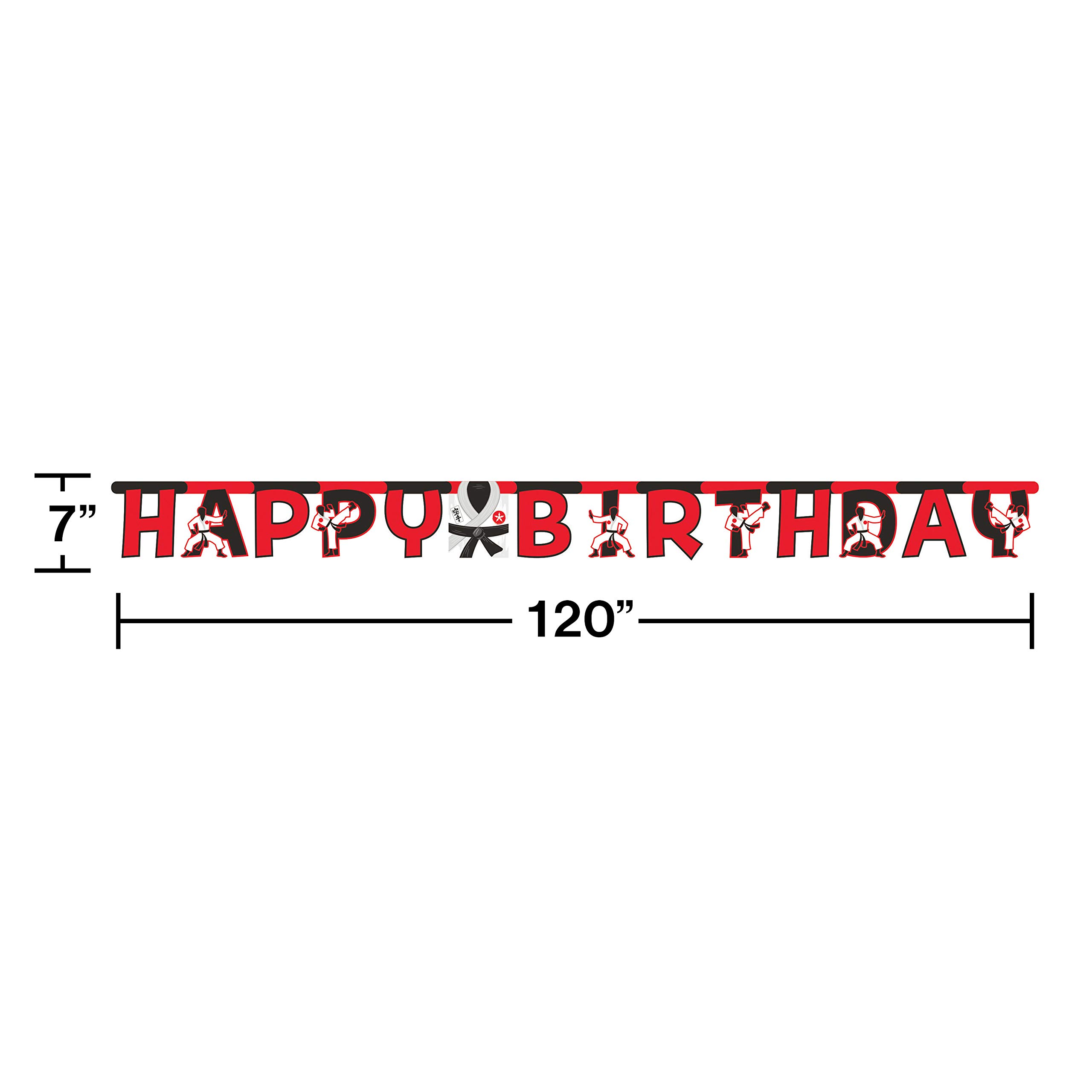 Creative Converting Karate Party Banner, 1 ct, Multicolor, 7" x 120"