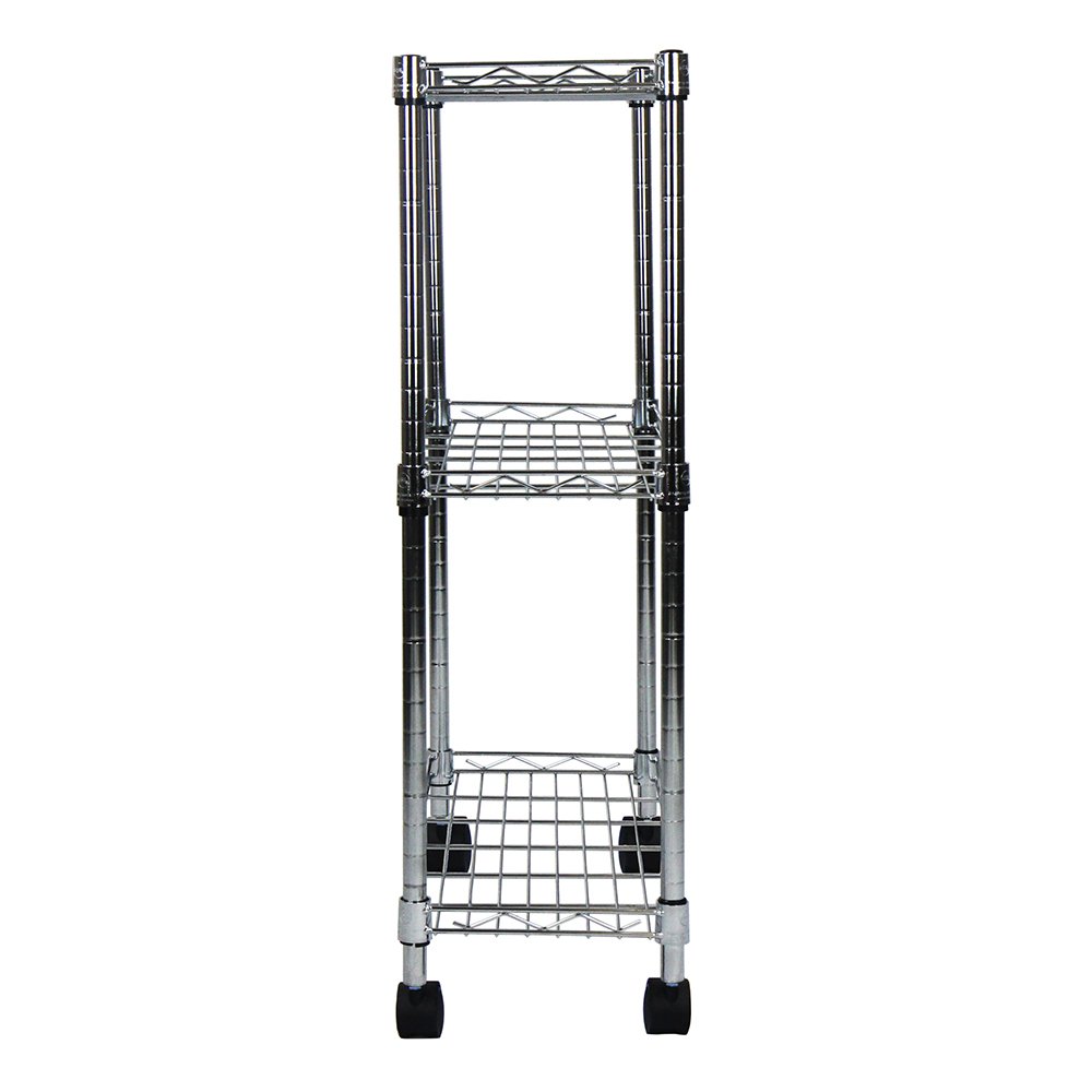 Oceanstar 3-Tier Shelving All-Purpose Utility Cart, Chrome