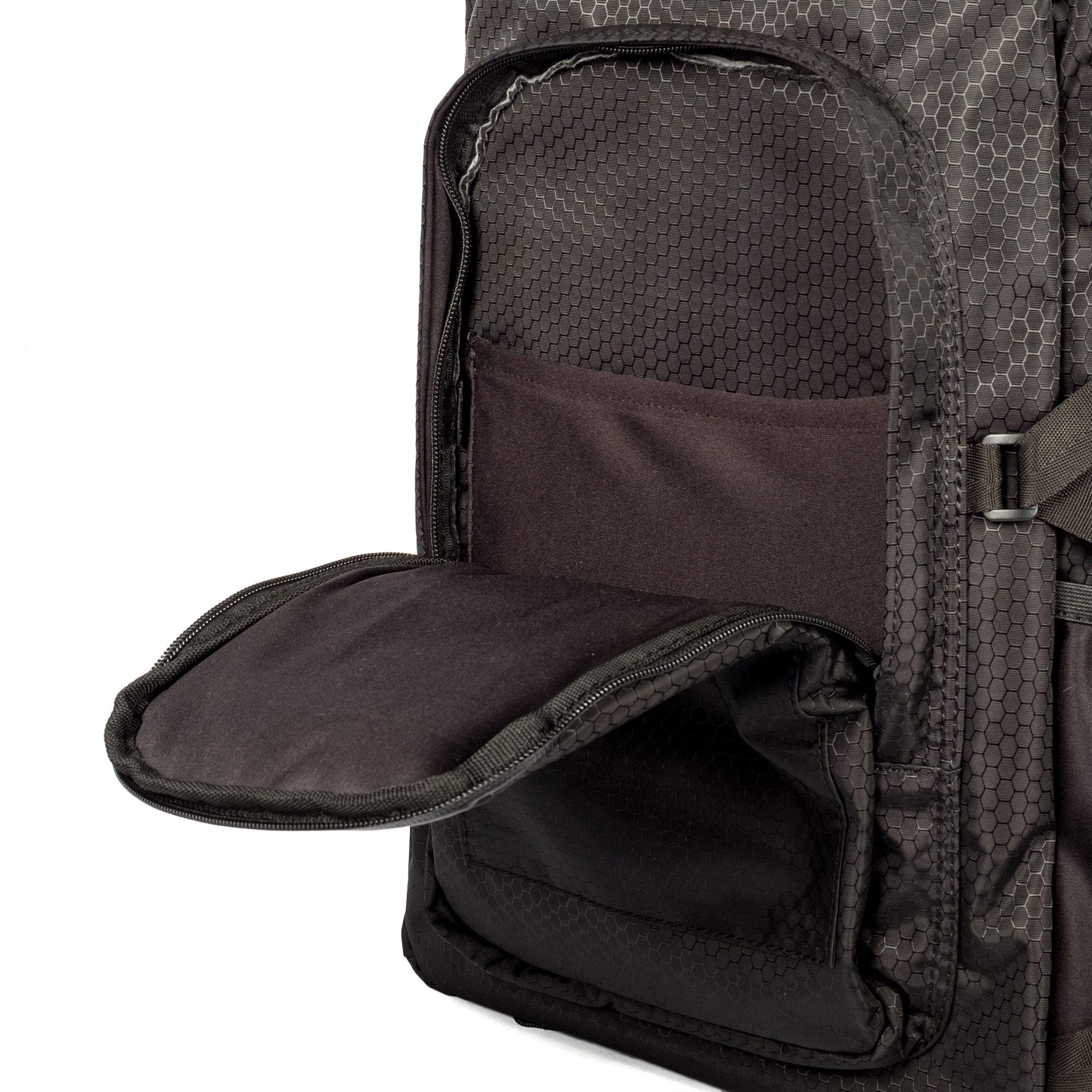 Cali Crusher 100% Smell Proof Backpack w/Combo Lock (Black)