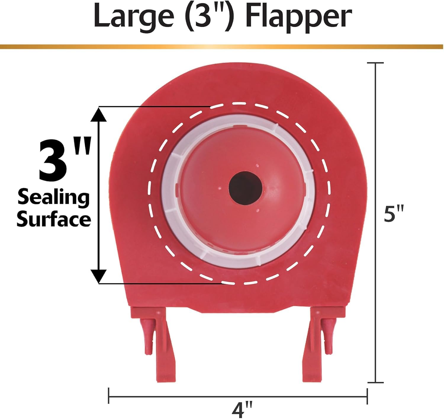 Korky 3060BP Universal Toilet Flapper Replaces Most Large 3-Inch Flappers - Long Lasting Rubber - Easy to Install - Made in USA