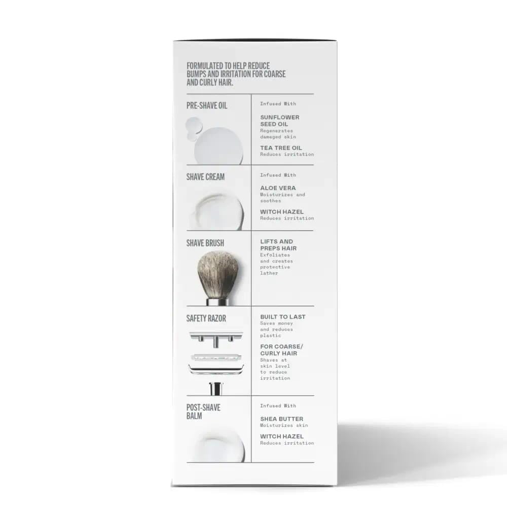 Bevel Shaving Kit for Men, Includes Safety Razor with 20 Replacement Blades, Luxury Shaving Brush, Pre Shave Oil, Shave Cream and Post Shave Balm