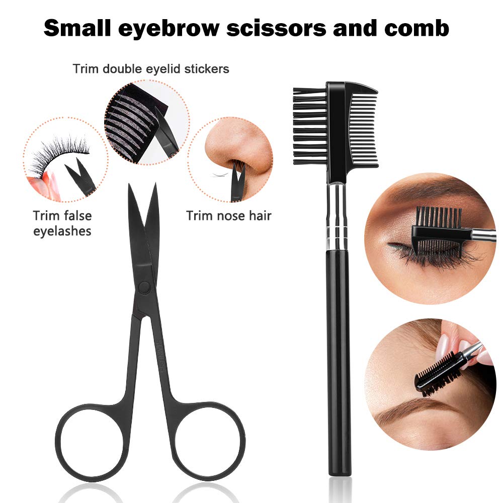 Eyebrow Razor Eyebrow Kit, Senignol All-in-one Eyebrow Razors KIT for Women, Eyebrow Grooming Set, Eyebrow Scissors with Comb, Tweezers and Trimmer