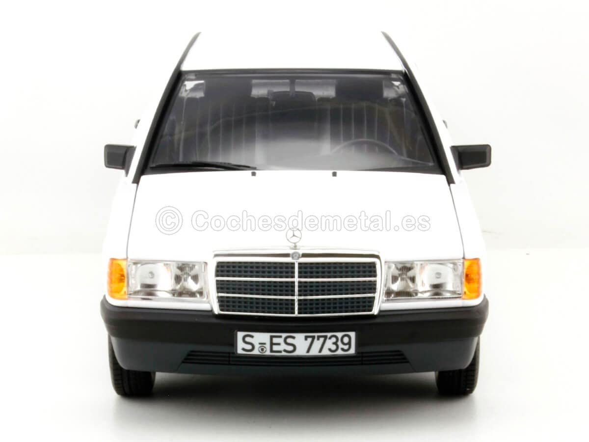 Norev NV183820 1:18 190E 1984-White Mercedes-Benz Collectable Model, Multi