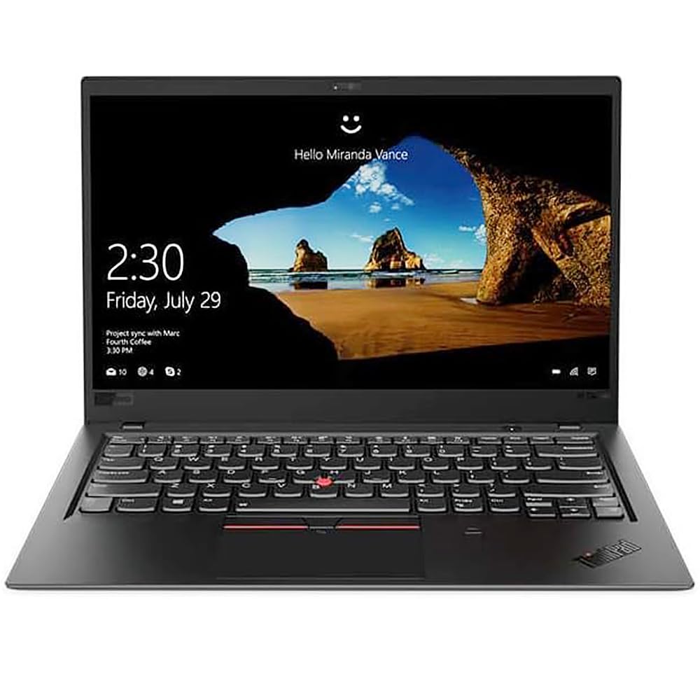 Lenovo Thinkpad X1 Carbon 14 Inch FHD 1080P Laptop, 8th Gen Intel 4-Core i7-8550U up to 4.0GHz, Intel UHD 620, 16GB DDR4 RAM, 512GB SSD, Backlit Keyboard, FP Reader, Windows 10 (Renewed)