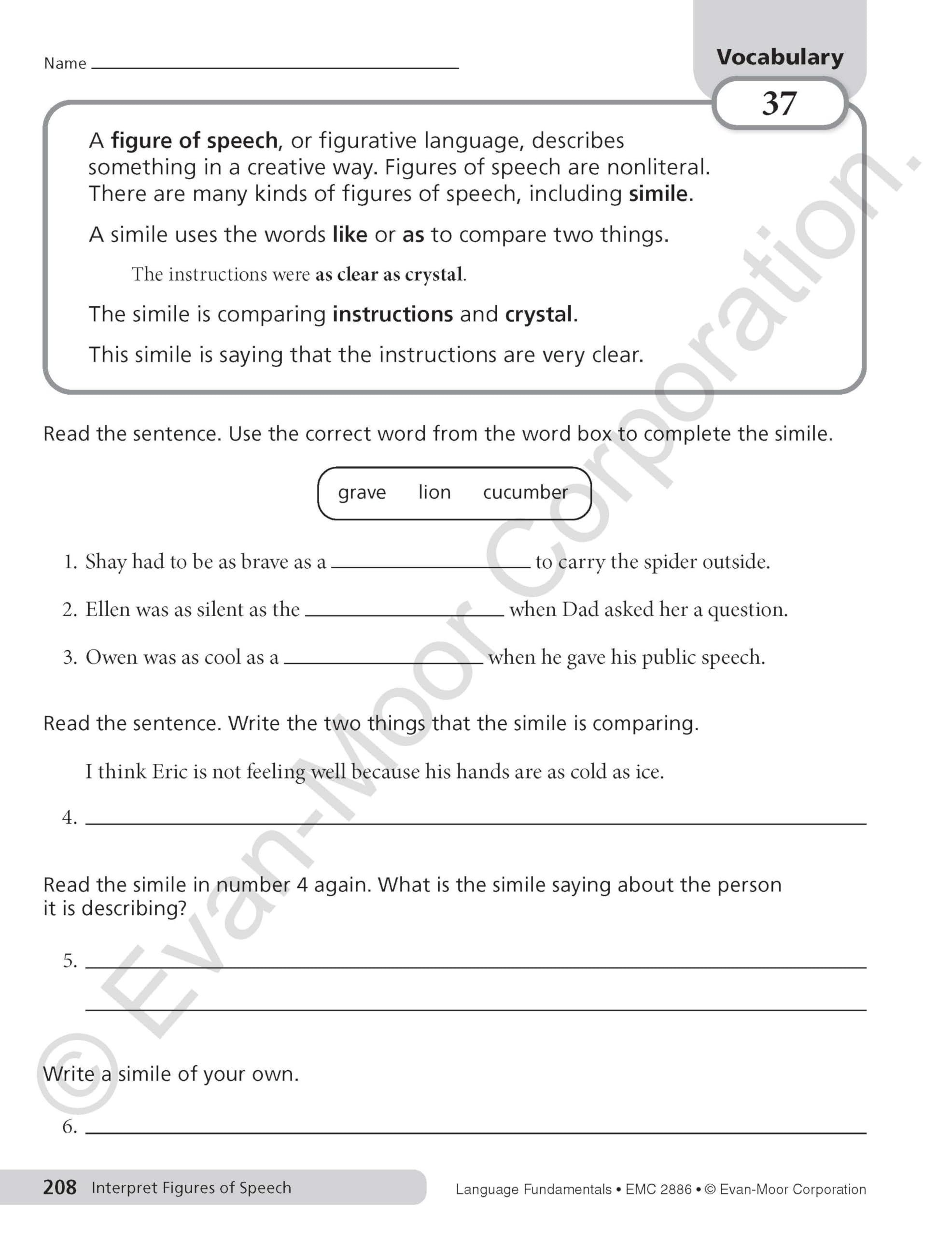 Language Fundamentals, Grade 6