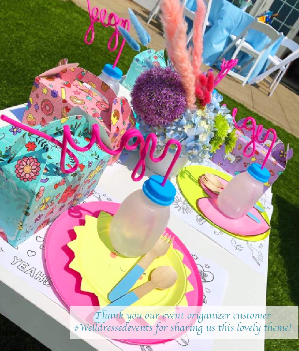 MintieJamie Handle Cardboard Treat Boxes 6.25 X 3.5 X 3.5 Inches, Pack of 12pcs Pastel Color Cute Birthday Boxes, Party Favor Gifting Gable Boxes