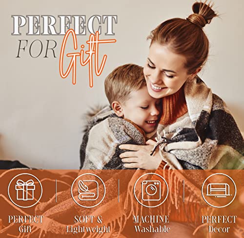 Elegant Comfort Lightweight Halloween Themed, Soft, Cozy and Plush- Throw Blankets, Perfect for Lounging This Spooky Season, 50 x 60 inches, Skull & Bones,