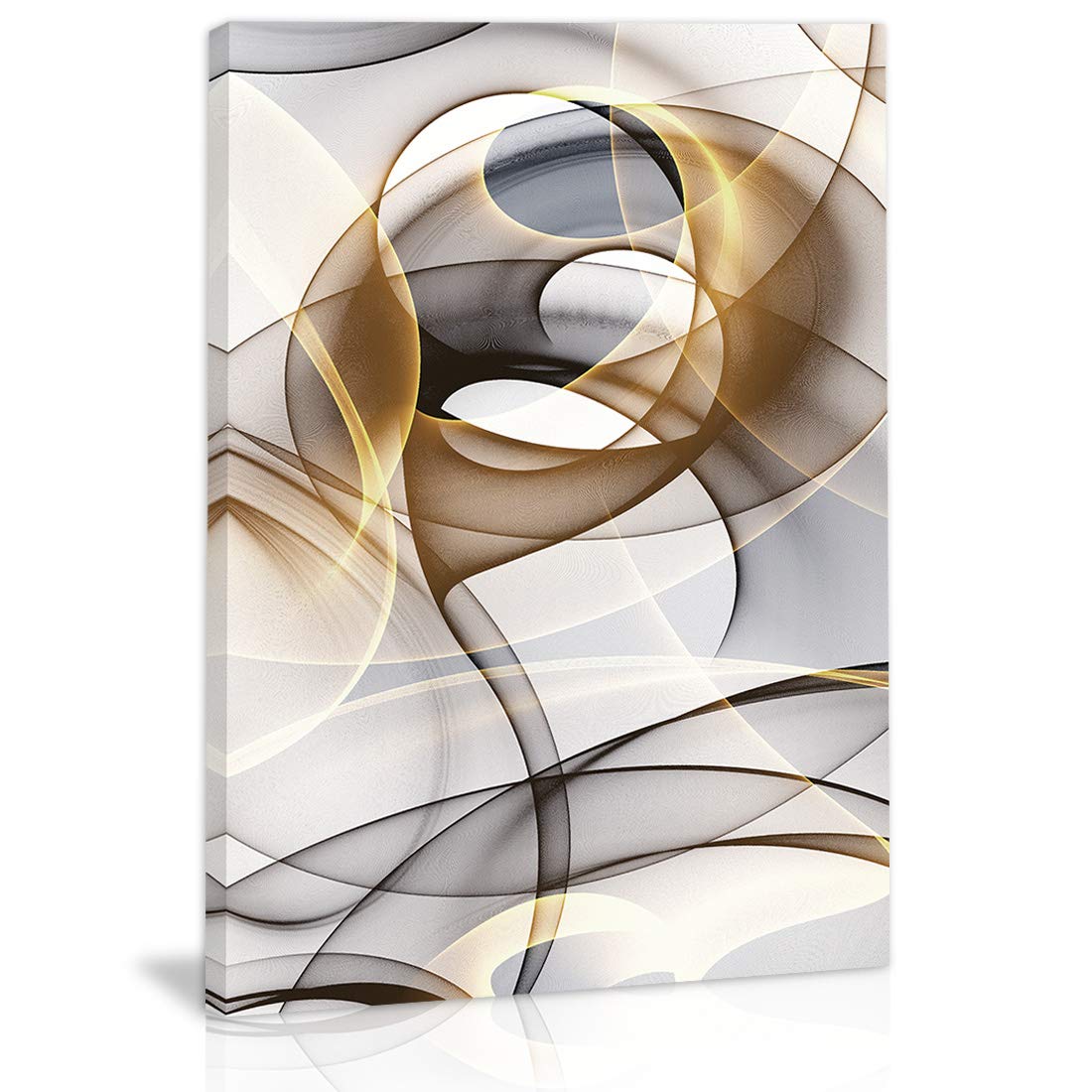 Abstract Wall Art Modern Abstract Wall Decor Gray And Gold Canvas Picture Painting Kitchen Prints Pictures for Home Living Dining Room
