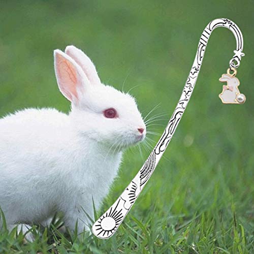 WSNANG Bunny Rabbit Gift Rabbit Bookmark Rabbit Lover Gift Cute Animal Jewelry Gift for Kids Adults Bookworms (Rabbit Bookmark)