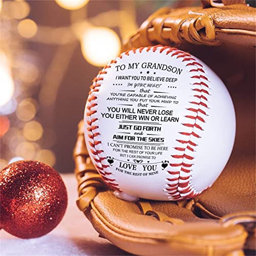 LEMONONSTORE You Will Never Lose,Love You Baseball Gift for Boys, Kids, and Baseball Fans (to My Grandson)