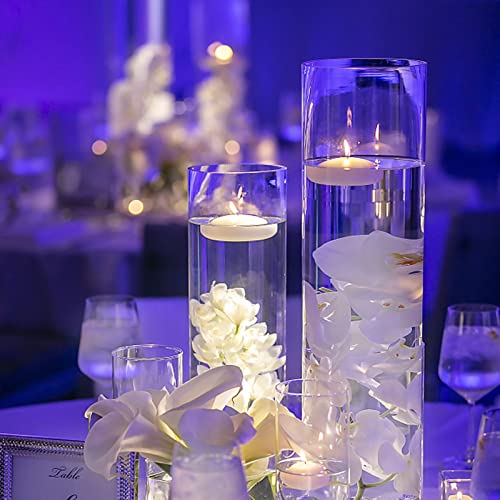 CLCYICEN Floating Candles for Centerpieces,2 Inch White Small Floating Candles for Cylinder Vases, Centerpieces at Wedding, Party, Pool, Holiday