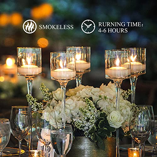 CLCYICEN Floating Candles for Centerpieces,2 Inch White Small Floating Candles for Cylinder Vases, Centerpieces at Wedding, Party, Pool, Holiday