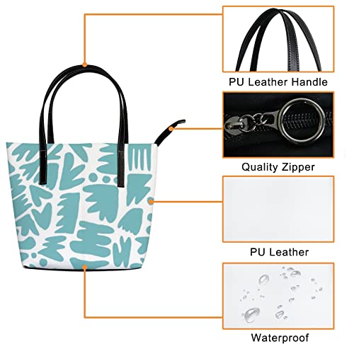 Fashionable women's handbag tote bag, Blotch Shapeprinted shoulder bag is light and durable