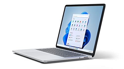 Microsoft Surface Laptop Studio, 14.4" Rotating Touchscreen Display, Intel Core H35 i7-11370H, 16GB RAM 512GB SSD NVIDIA GFORCE RTX 3050 Ti GPU 4GB-GDDR6 Graphics, Windows 11 Home, Platinum (Renewed)
