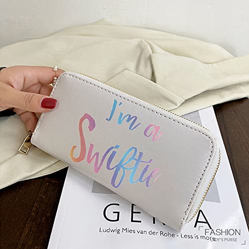 XYZONE I'm a Swiftie Wallet Taylor Team Wallets PU Leather Zip Around Purse for TS Fans Gift Music Lover Merchandise