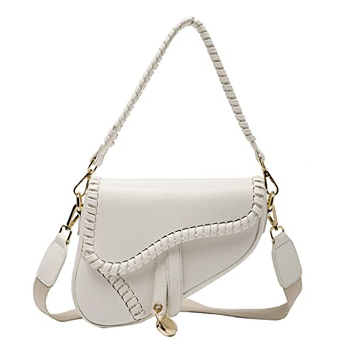 ANLJED Women Trendy Saddle Shoulder Bag Clutch Purse Underarm Handbag Satchel HandBag Crossbody Bag