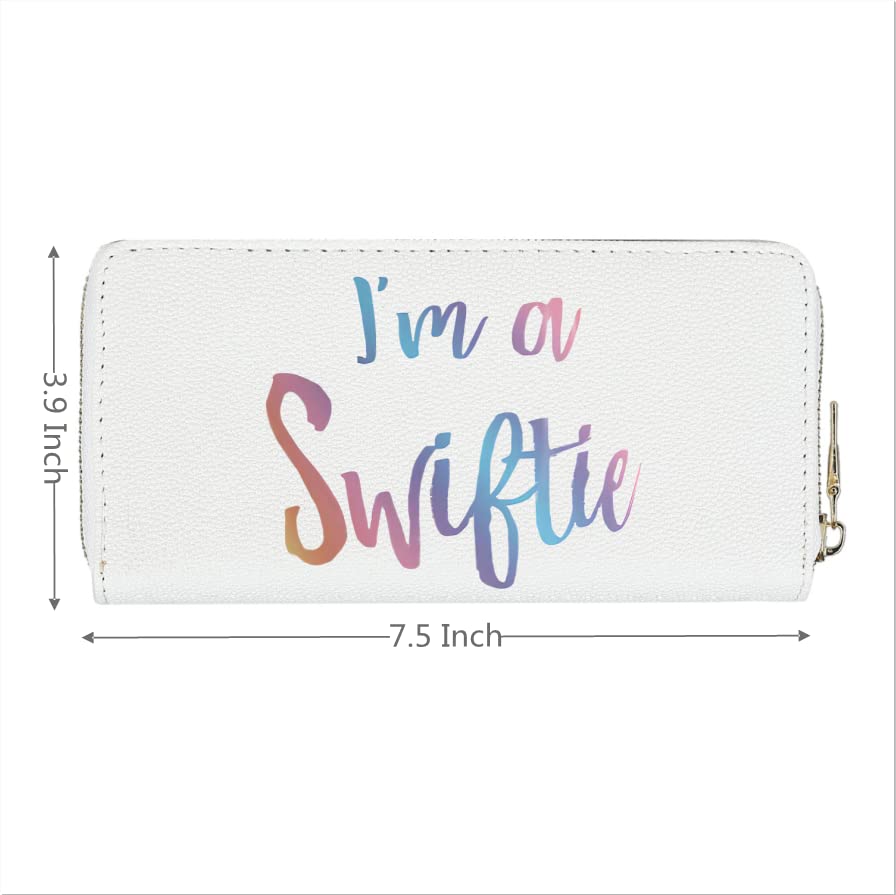 XYZONE I'm a Swiftie Wallet Taylor Team Wallets PU Leather Zip Around Purse for TS Fans Gift Music Lover Merchandise