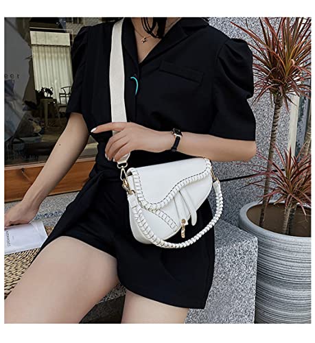 ANLJED Women Trendy Saddle Shoulder Bag Clutch Purse Underarm Handbag Satchel HandBag Crossbody Bag