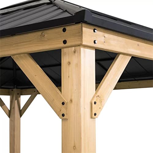 ADUH Outdoor Tent Solid Wood Patio Gazebo Very Strong (Color : D, Size : 9.4H x 11W x 13D)