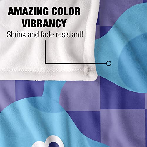 Blues Clues Blanket, 36"x58" Blue's Clues Large Blue Silky Touch Super Soft Throw Blanket