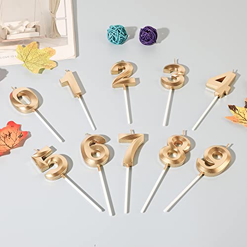 Gold 88th Birthday Candles for Cakes, Number 88 Candle Cake Topper for Party Anniversary Wedding Celebration Decoration