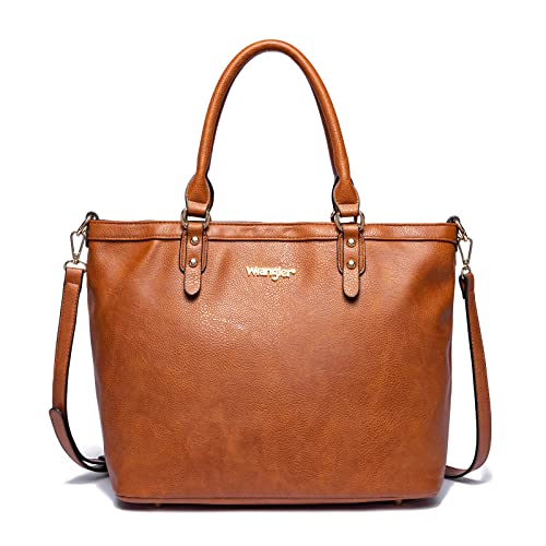 Wrangler Oversized Concealed Carry Crossbody Tote with Adjustable Shoulder Strap and Zippers