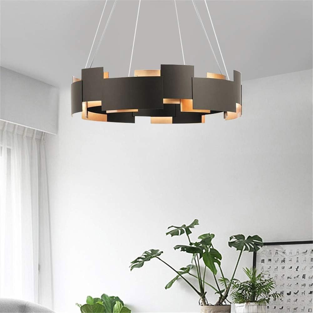 Modern Style Chandelier,Iron Living Room Round Pendant Chandelier 6 Bulbs for Dining Table Entrance Kitchen Island