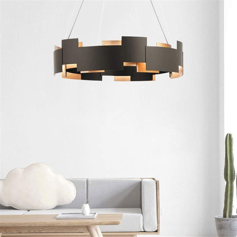 Modern Style Chandelier,Iron Living Room Round Pendant Chandelier 6 Bulbs for Dining Table Entrance Kitchen Island