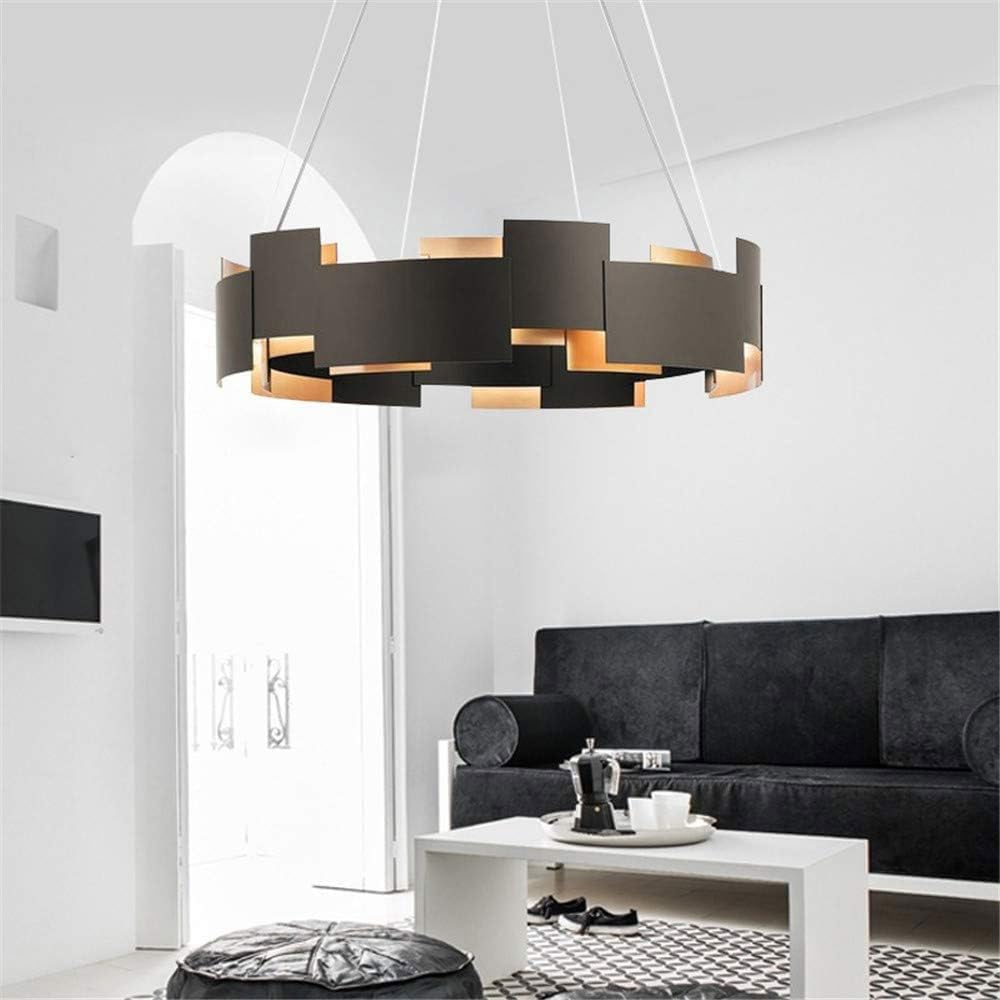 Modern Style Chandelier,Iron Living Room Round Pendant Chandelier 6 Bulbs for Dining Table Entrance Kitchen Island