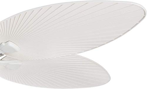 Honeywell Ceiling Fans Palm Island Tropical 52 Inch Ceiling Fan, Outdoor Ceiling Fan with Pull Chain, Tri-Mount 5 Palm Leaf Blade Design, ETL Wet Rated, White (50200-01)
