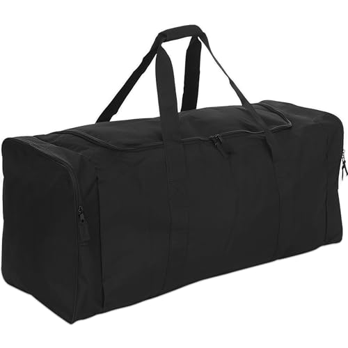 Jetstream Heavy Duty Hockey Bag | Multi Pocket Travel Duffel Bag | Large Sports Gym bag with Water Repellency | Foldable Luggage Bag with Padded Handles For Camping (36 Inch, Black)
