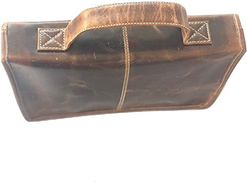 Leather Bible Cover Book Cover Planner Cover with Handle and Back Pocket