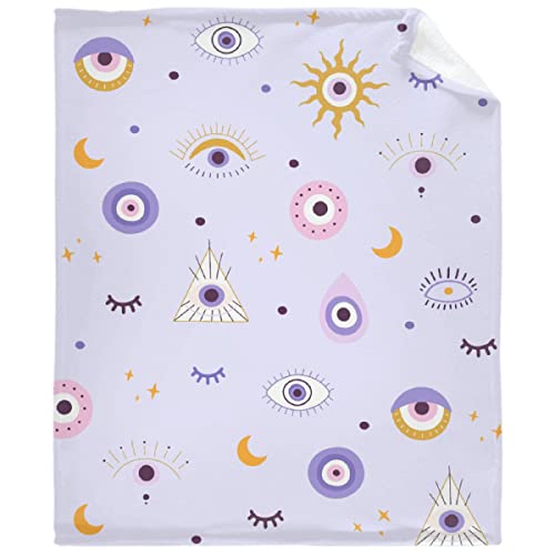 Evil Eye Pattern Throw Blanket Super Soft Fuzzy Plush Fluffy Blanket for Gifts,Bedding Quilt Home Decor for Couch Sofa Bed All Season,30"x40" for Pets
