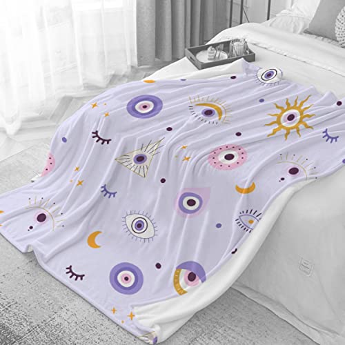 Evil Eye Pattern Throw Blanket Super Soft Fuzzy Plush Fluffy Blanket for Gifts,Bedding Quilt Home Decor for Couch Sofa Bed All Season,30"x40" for Pets