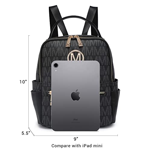 MKP Mini Backpack Purse for Girls Women Fashion Cute Multi Pockets Small Daypacks Bookbag School Bag with Front Zip Pocket
