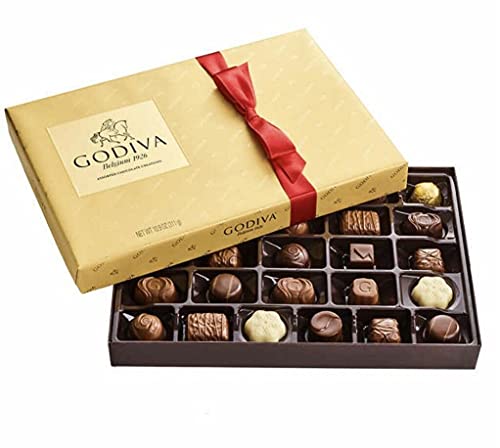 Godivas belgium goldmark assorted chocolate 10.9 oz exclusive box of 1